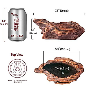 Dahlia Driftwood Stump Log Concrete Planter/Succulent Pot/Plant Pot, 7.9L x 4.3W