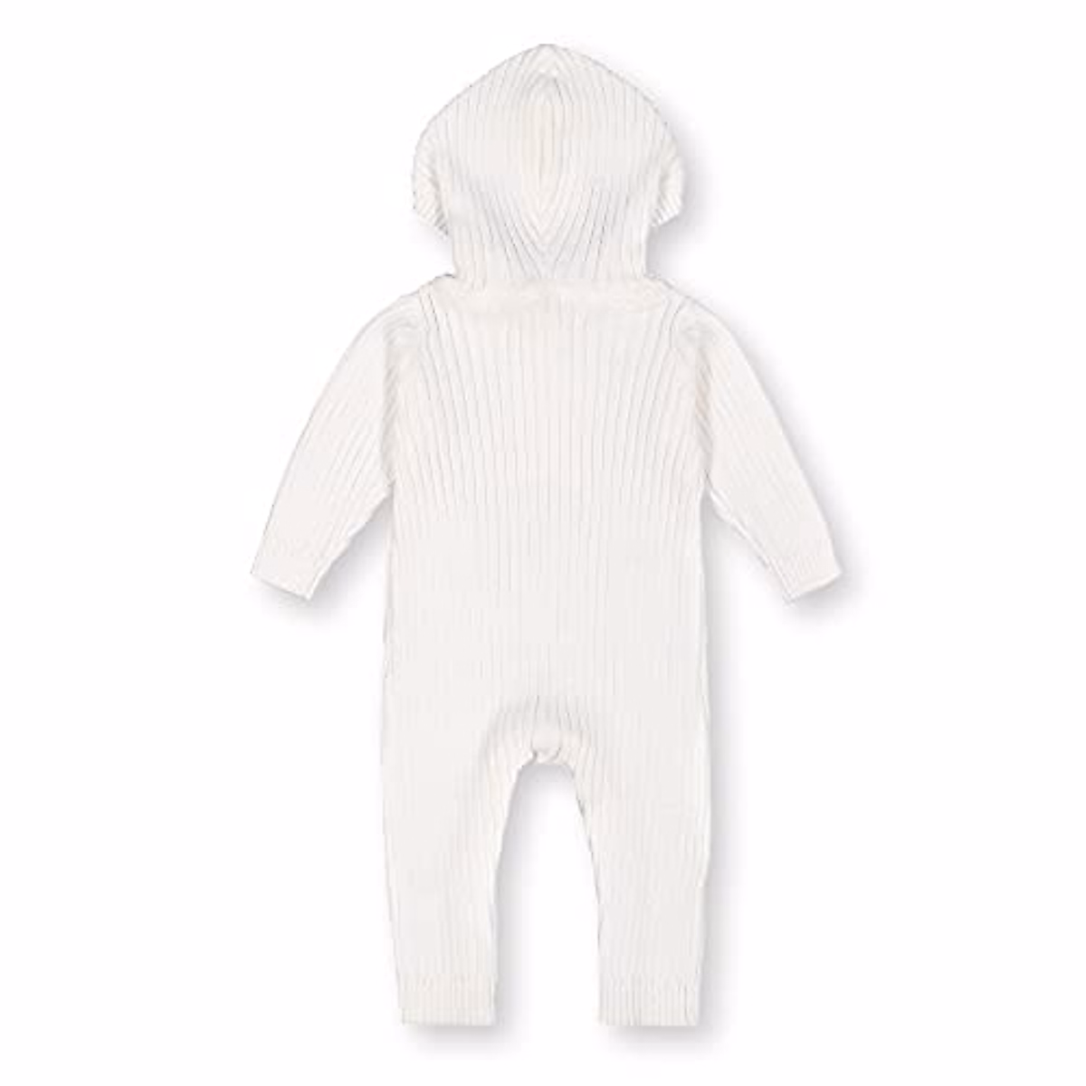 Hope & Henry Layette Baby Long Sleeve Hooded Henley Sweater Romper