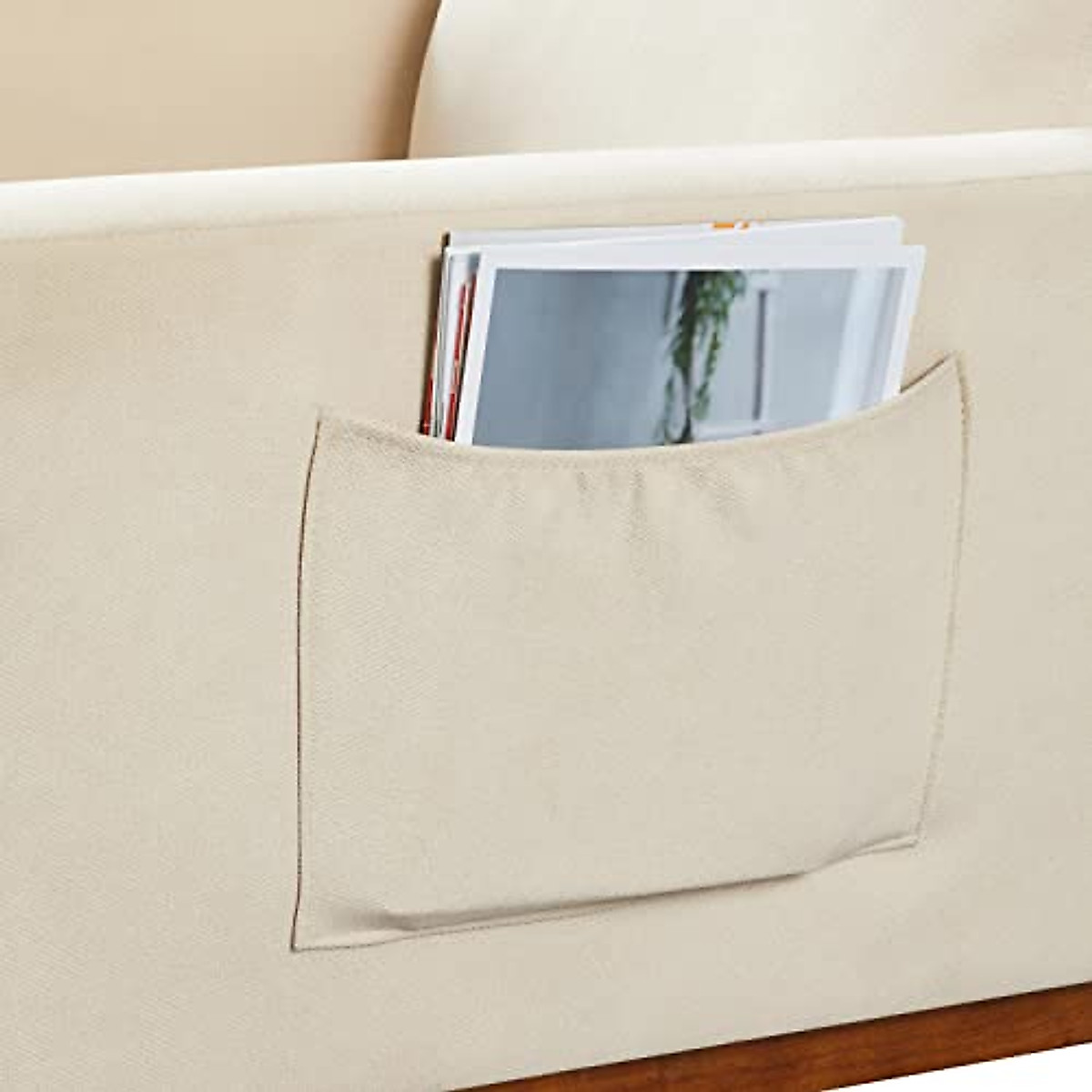 Yaheetech Rocking Chair Nursery，Glider Chair Modern Accent Chair with Side Pocket Living Room High Back Armchair for Living Room Lounge, Beige