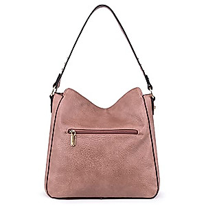 Montana West Hobo Bag for Women Designer Purses and Handbags Ladies Chic Tote Shoulder Bags,MWC-128-D.PK