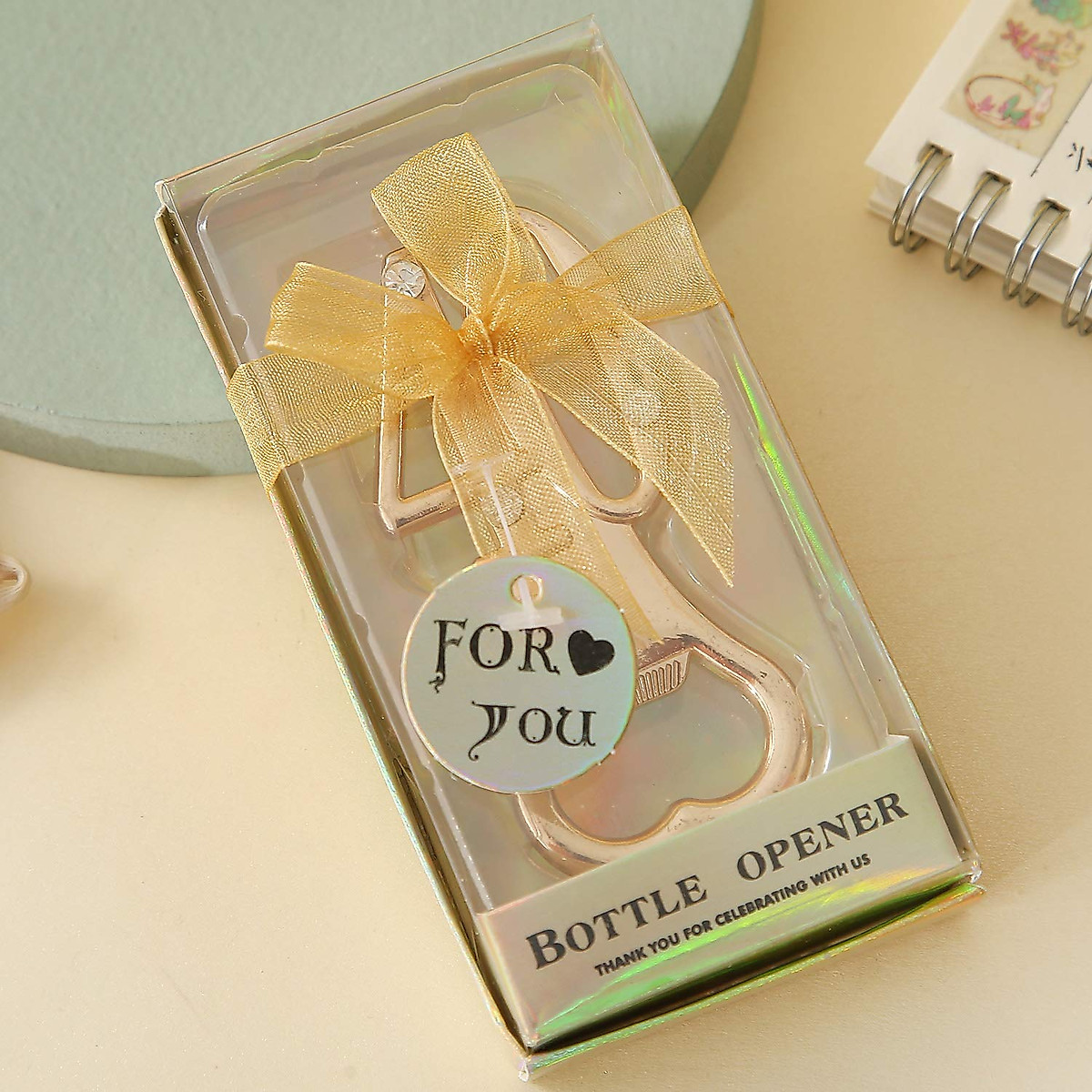 Set of 12 Creative Bottle Openers for 40th Birthday Party Favors or 40th Wedding Anniversary Party Gifts 40 Birthday Party Favors Souvenirs Decorations for Guests (12, Gold 40th)