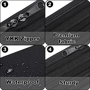 Vivoderoco YKK Zipper Pencil Case - Navy- Stationery Marker Pen Organizer Cases - Portable Desk Office College School Supplies - Kids Teens Boys Girls Adults - 3 Compartments Multifunctional Pouch