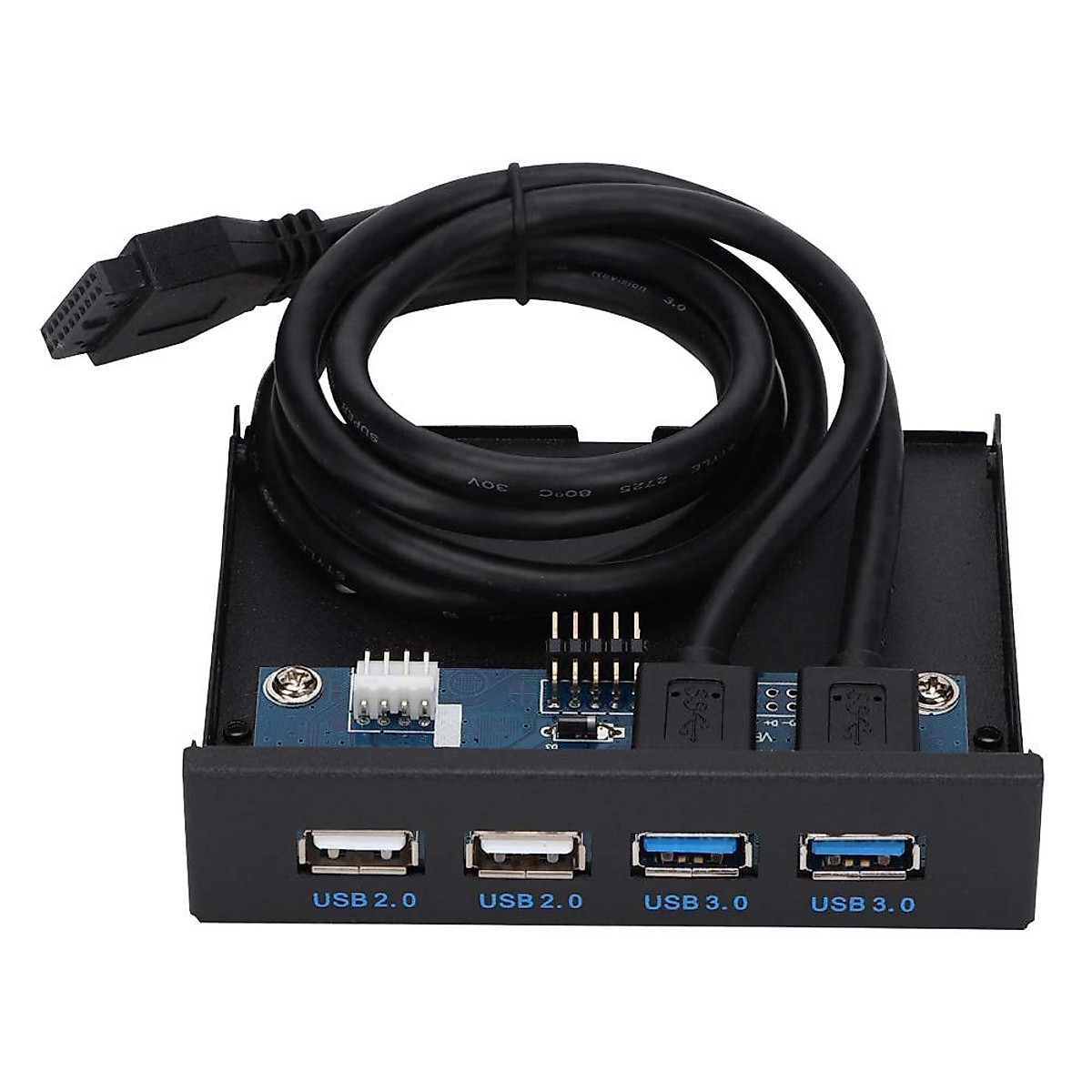 Sturdy Good Performance 2 Port Floppy Drive Front Panel, Durable Front Panel Floppy Drive, for 3.5-Inch Floppy Drive Plugging and Unplugging External Devices