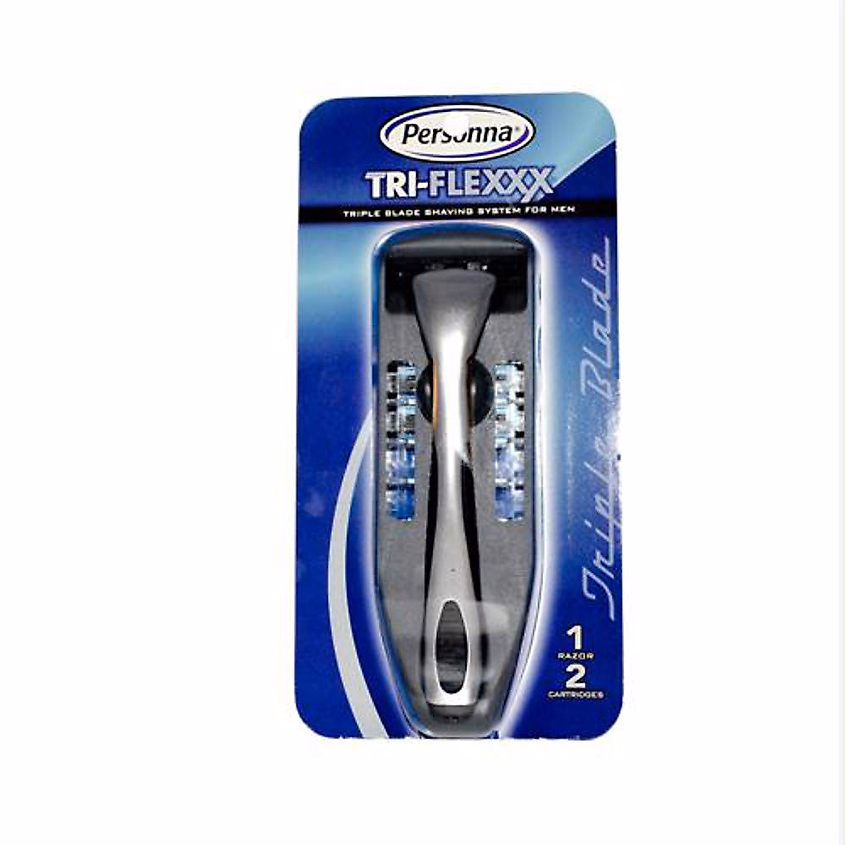 Personna Tri-Flexxx Triple Blade Shaving System for Men Plus 8 Extra Cartridges
