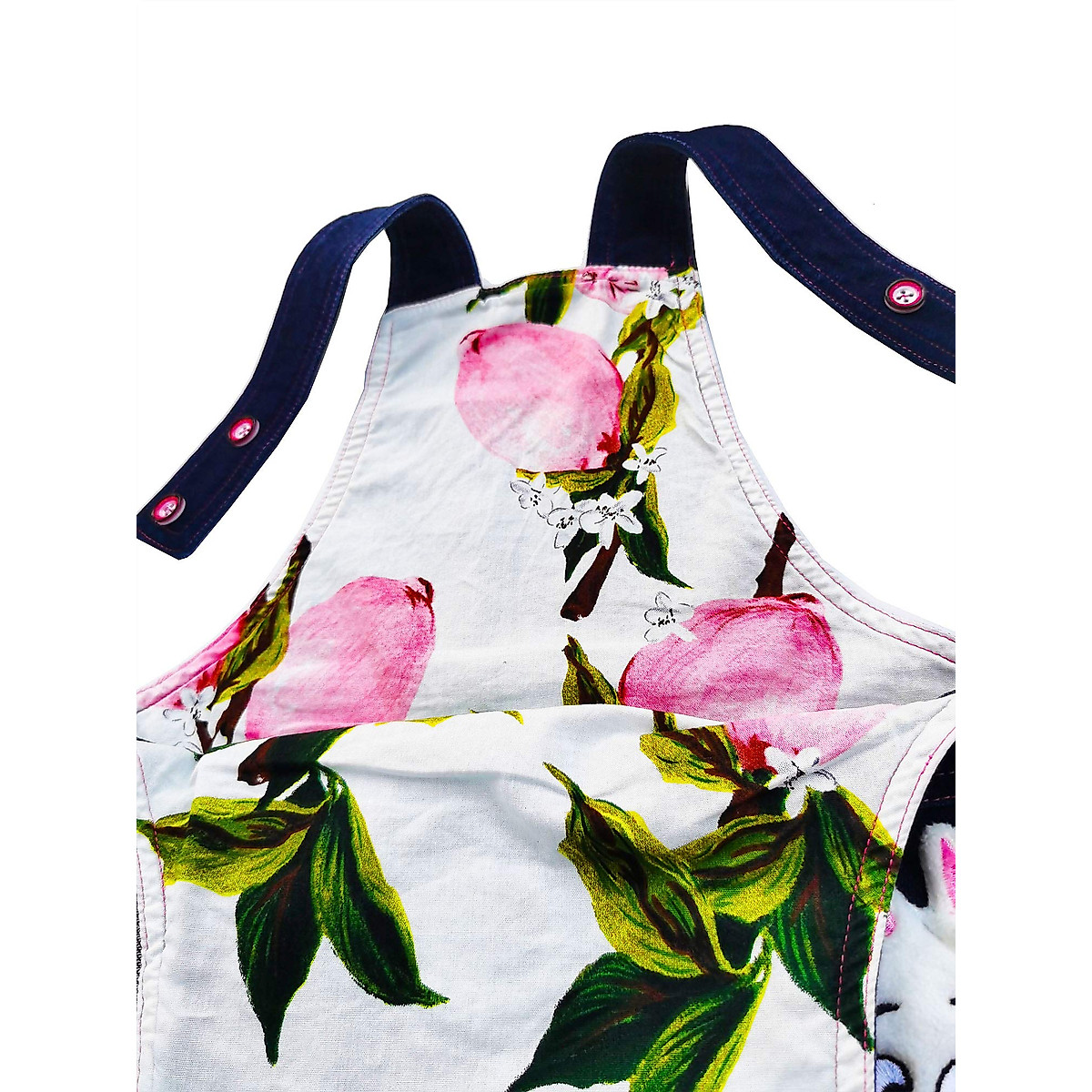 KIDSCOOL SPACE Baby Denim Overall,Little Girl Cute Cartoon Hippo Jean Dungaree,Blue,12-18 Months