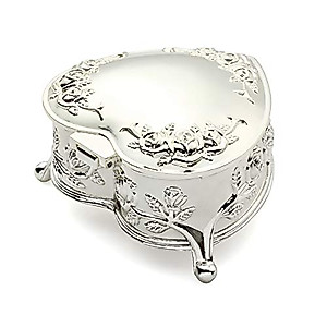 Engravable Heart Shaped Jewelry Box for Bridal Attendant