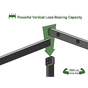 AROMUSTIME 16 Inch Metal Platform Bed Frame / 3,500 lbs Heavy Duty Steel Slat Easy Assembly Mattress Foundation/Noise Free/Box Spring Replacement, Queen