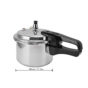 Miskall Pressure Cooker, 3 Liter Aluminum Alloy Pressure Cooker 18cm Bottom 3L Mini Pressure Cooker for Gas Stove