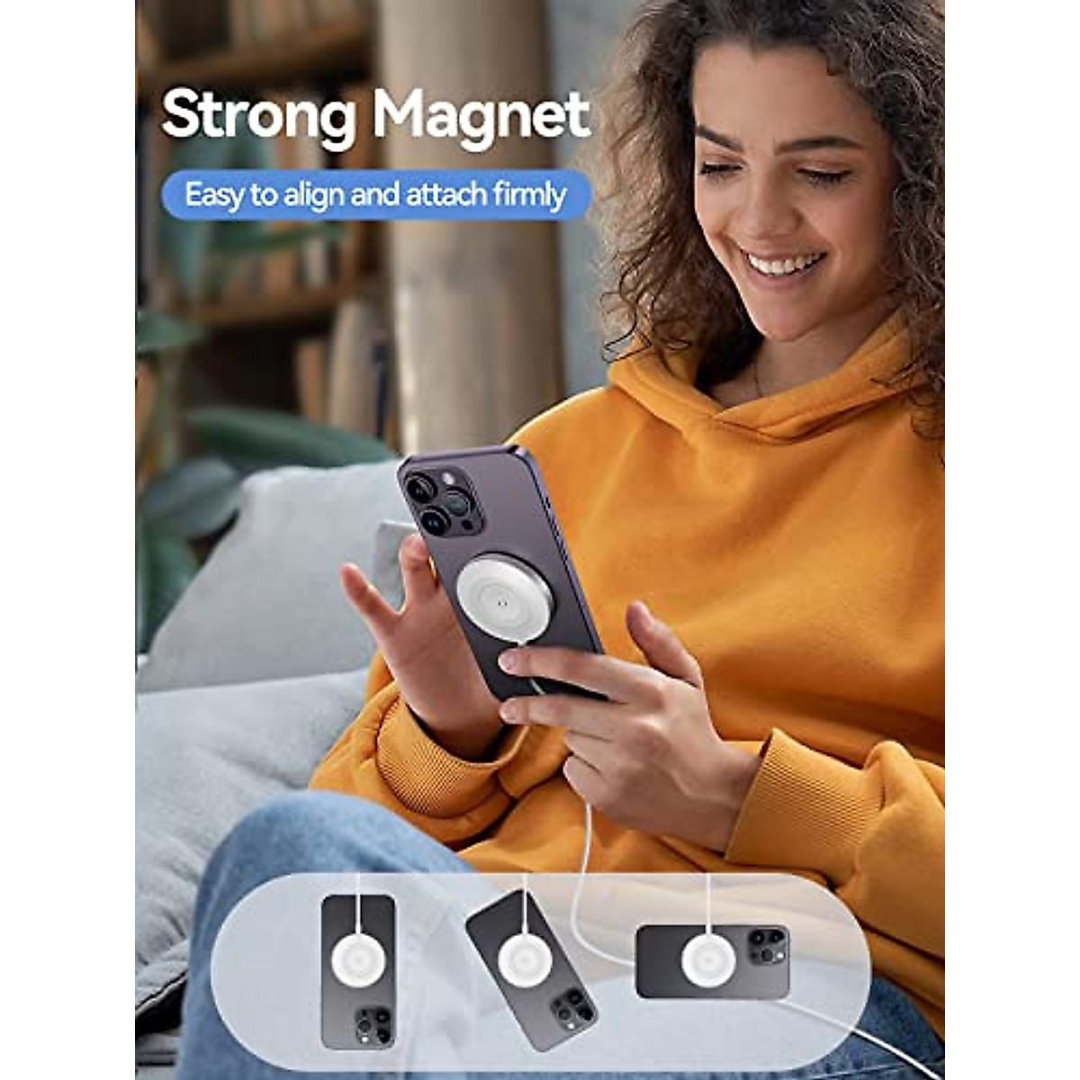 NEWDERY Magnetic Wireless Charger, for Apple Watch Charger, with Mag-Safe Charger and 18W Fast Charging Pad for iPhone 14/13/12 Pro Max Plus Mini, Smart Watch Ultra/8/7/6/5/4/3 and Airpods,USB A&C