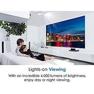 Optoma HD39HDR High Brightness HDR Home Theater Projector | 120Hz Refresh Rate | 4000 lumens | Fast 8.4ms Response time with 120Hz | Easy Setup with 1.3X Zoom | 4K Input | Quiet Operation 26dB