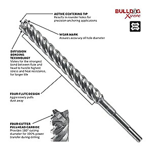 Hammer Drill Bit, SDS Plus, 1-1/8X18 in