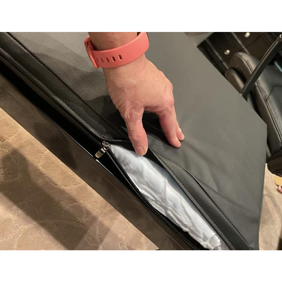 Faux PU Leather Piano Bench Cushions Non-Slip Bottom, Waterproof Sofa Settee Cushion, Soft Seat Pad for Kids Wooden Shoe Stool, Home Furniture Cushion 41 Inch