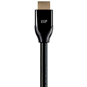 Monoprice High Speed HDMI Cable - 3 Feet - Black (3 Pack) Certified Premium, 4K@60Hz, HDR, 18Gbps, 28AWG, YUV 4:4:4