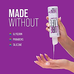 Lube Life Coconut Hybrid Lubricant, Water-Based & Coconut Oil Massage and Lube for Men, Women & Couples, 8 Fl Oz