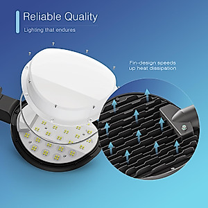 OKPRO LED Barn Lights Outdoor - Dusk to Dawn Outdoor Lighting with Photocell, 150W 15000LM Area Light with Cord 2.6ft, 6500K Daylight Street Light, AC100-120V IP65 Waterproof LED Barn Light (2 Pack)