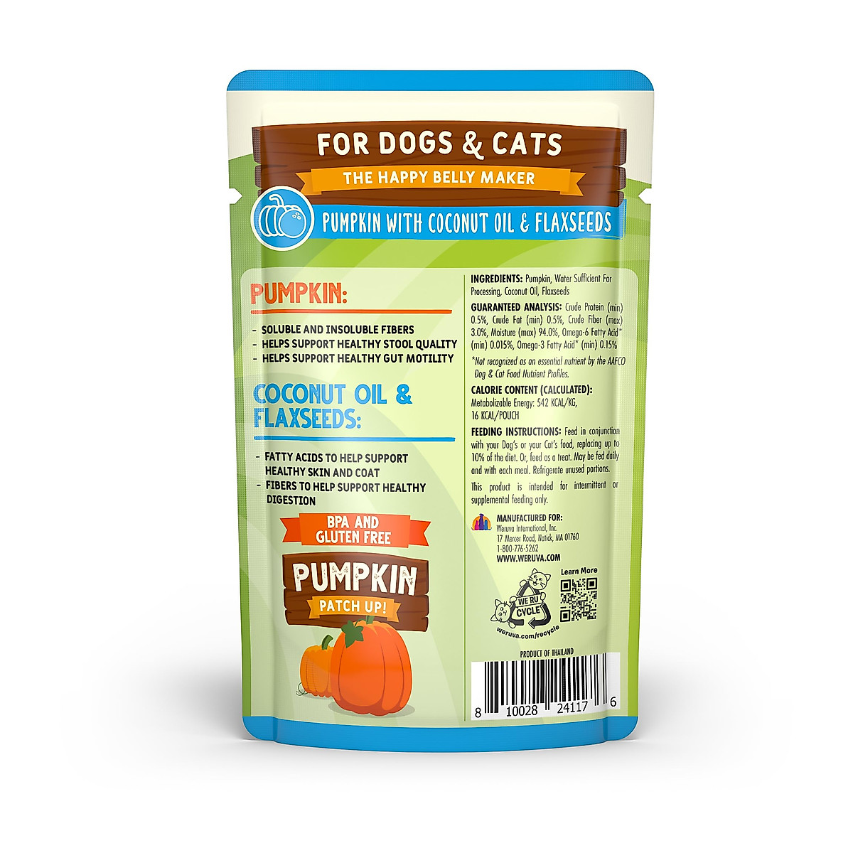 Weruva Pumpkin Patch Up! Pumpkin Pouches for Dogs & Cats