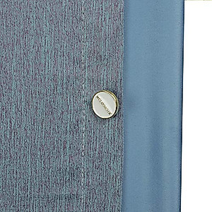 Melodieux Elegant Cotton Blackout Thermal Insulated Grommet Top Curtains/Drapes for Bedroom, 100 by 84 Inch, Navy