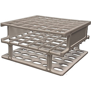 Plastic Test Tube Rack, Wire Pattern, 13mm, White, Polypropylene, Karter Scientific (Single)