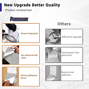 PowerScale Aluminum,Tape 2 inch x (66 Feet 22YD) 3.9 Mil,High Temperature Aluminum Foil Tape,Duct Tape for HVAC, Metal Repair, Cold Air Ductwork,Sealing,Patching,Reflective Foil Tape, Silver