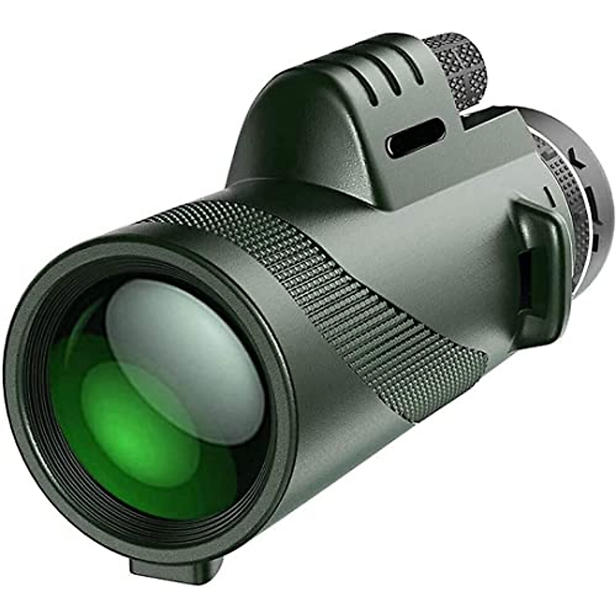 Powerful 80X100 HD Monocular Telescope, 12X Magnification Long Range Zoom with Tripod Phone Clip for Outdoor Hunting Camping Tourism