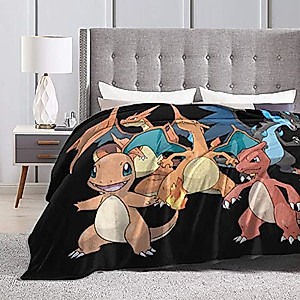 4414 Interesting Flannel Fleece Blanket for Beding Cozy Plush Throw Lightweight Decorative Air Conditioner Towel Couch Sofa Chair Office Travelling Camping Gift 80*60inch,Black