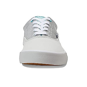 Columbia Women's Slack Water PFG Lace Boat Shoe, Grey Ice/Sea Wave, 8