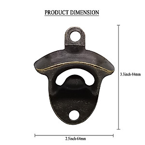Wall Mount Bottle Opener Vintage Beer Bottle Opener with Screws