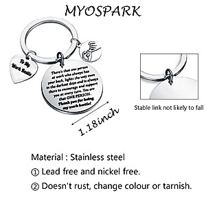 MYOSPARK Work Bestie Keychain Gift Colleague Friend Gift Work Friend Thank You Gift Best Friend Gift Coworker Jewelry for Her (Work Bestie KC)