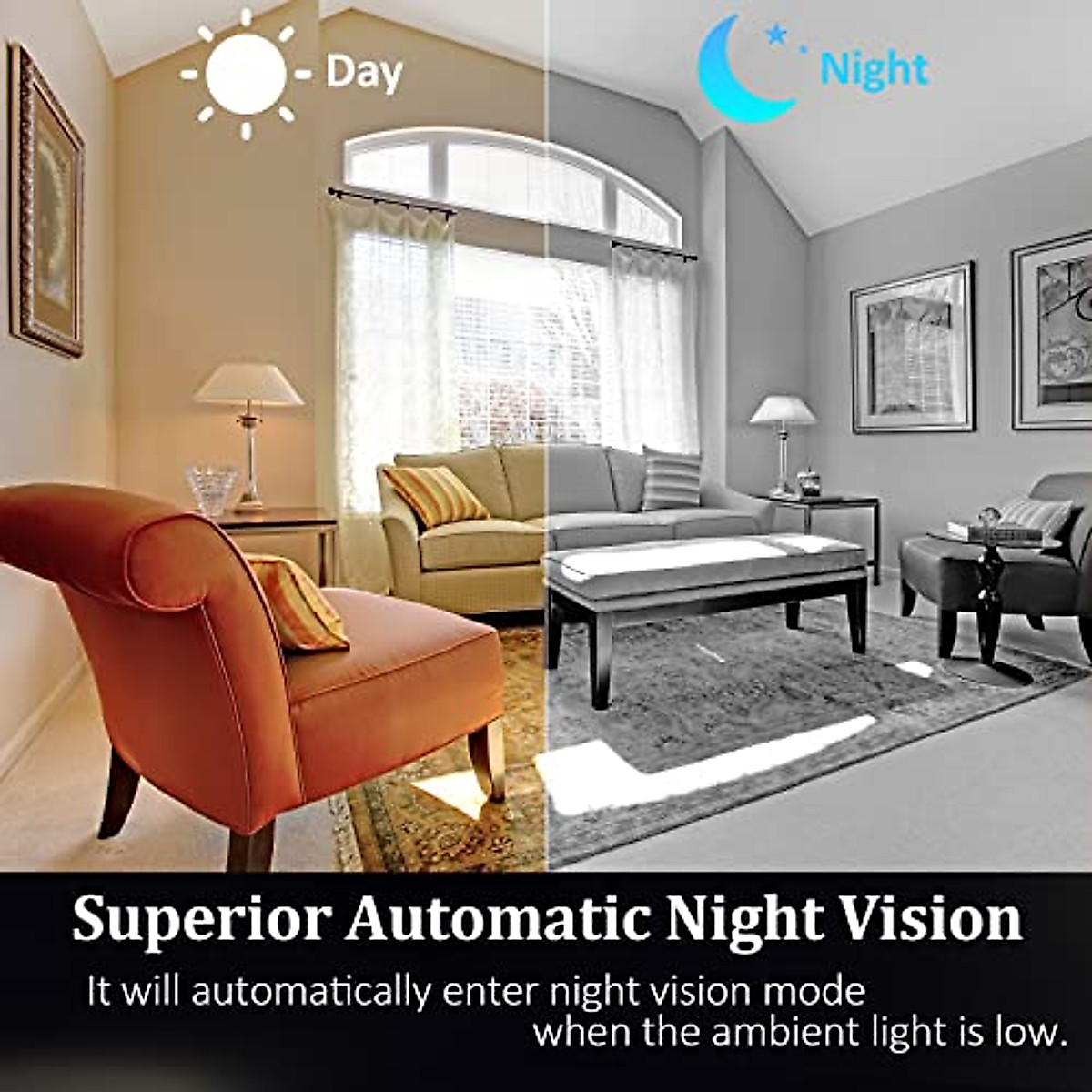 Mini Spy Hidden Camera 4K WiFi Nanny Cam Wireless PIR Small Indoor Security Cameras with Live Feed Motion Detection Alerts Auto Night Vision 100 Days Standby Tiny Secret Surveillance Camera for Home