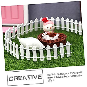 Happyyami 6 Pcs Mini Fence Mini Pots Mini Decor Sand Table Toys Mini Fairy Garden Fences DIY Wood Picket Fence Mini Wood Fencing Sand Table Fence Model Small Fence Mini Garden Decoration