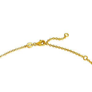 CHOW SANG SANG Cultural Blessings 999.9 24K Solid Gold Price-by-Weight 7.86g Gold Wealthy Gold Bar with Gold Bead Necklace for Men and Women 93771N | 18.5", (47 CM)