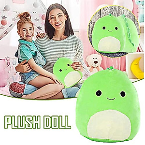 Louliou Plush Toys, Cute Dinosaur Stuffed Animal Plush Toy 3D Pillow Soft Lumbar Back Cushion Plush Stuffed Toy Gifts for Children(8 Inch)