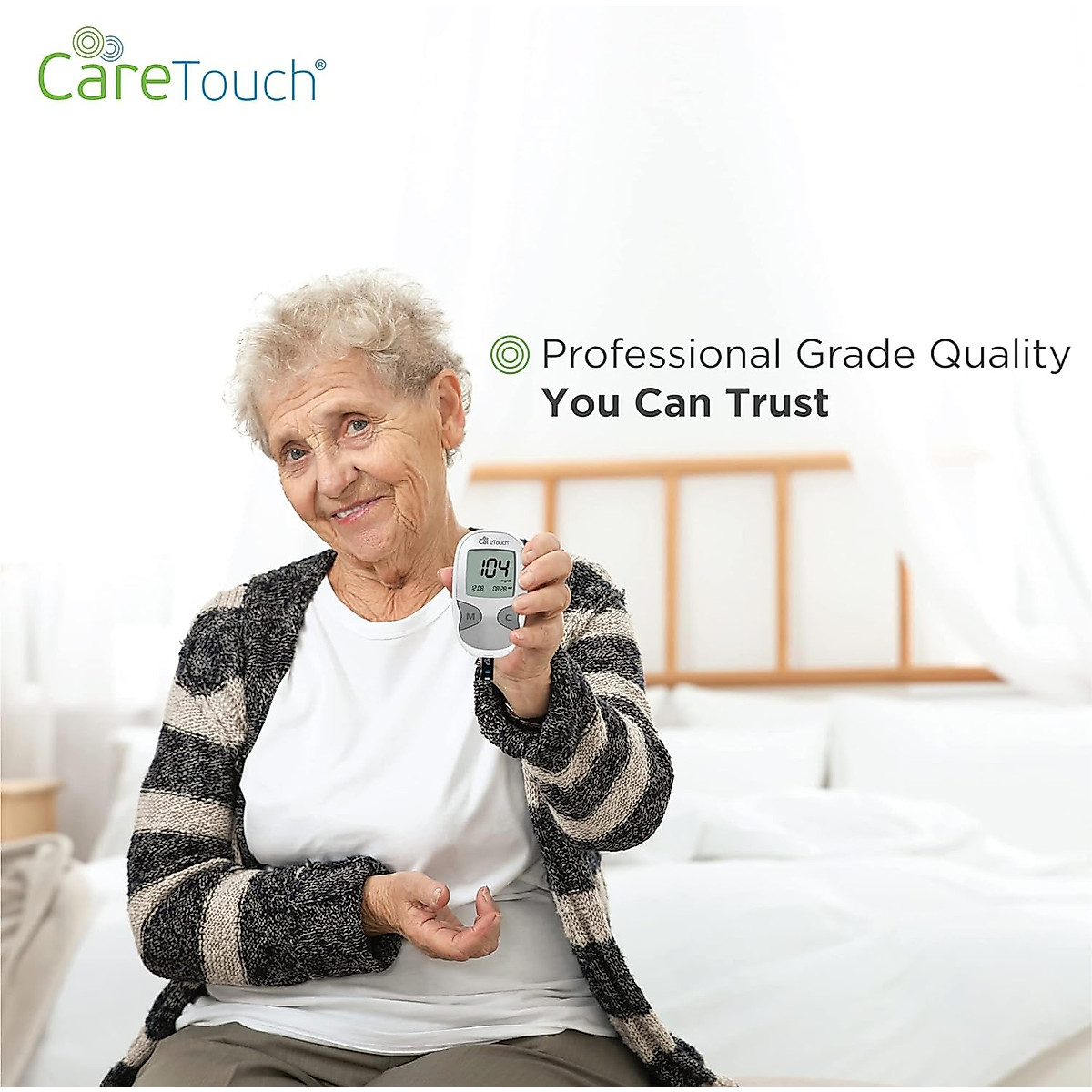 Care Touch Blood Glucose Test Strips for Diabetes I For Use with Care Touch Blood Sugar Monitor - 1 Box of 50 Diabetic Test Strips, 50 Count (Pack of 1)