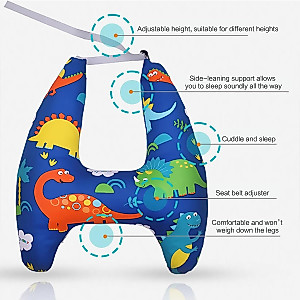 Travel Pillow Kids,Travel H Pillow Car Pillow for Kids,Kids Neck Pillows for Travel,Neck Pillow Travel Kids,Kids Travel Pillows,Toddler Car Seat Head Support Comfortable and Soft (F)