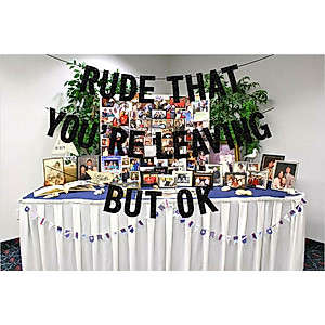 Rude that You're Leaving but ok Banner, Black Coworker Leaving Banner,Office Coworker Goodbye Party Going Away Leaving Job Retirement Decorations