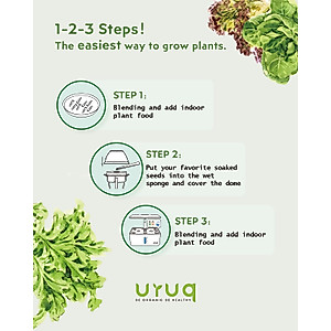 URUQ 188Pcs Hydroponic Pods Supplies: Grow Anything Kit with 45 Grow Sponges, 45 Grow Baskets, 45 Grow Domes, 45 Pod Labels, 8 A&B Plant Food - Compatible Hydroponics Growing System Most Brands