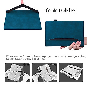 Varohix Lenovo Tab M8 / Tab M8 HD LTE / Smart Tab M8 / Tab M8 FHD Case 8.0 Inch Folio Stand Shell Cover Leather Card Holder Lenovo M8 TB-8505F TB-8505X TB-8505FS TB-8705F TB-8705N,Peacock Blue