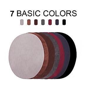 PH PandaHall 14pcs Elbow Patches 7 Colors Iron On Patches Oval Elbow Suede Fabric Appliques Cloth Sew On Knee Patches Repair Patches for Sweatshirt Loose T Shirt Jeans Jacket Tops, 4.3 x 5.5Inch