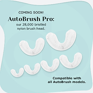autobrush Silicone U Shaped Brush Head Replacement, Brush Head Refills, 360 Degree Oral Teeth Cleaning, Automatic Toothbrush Head Accessories, Adult and Kid Sizes (Ages 5-7, 2-Pack, Kids)