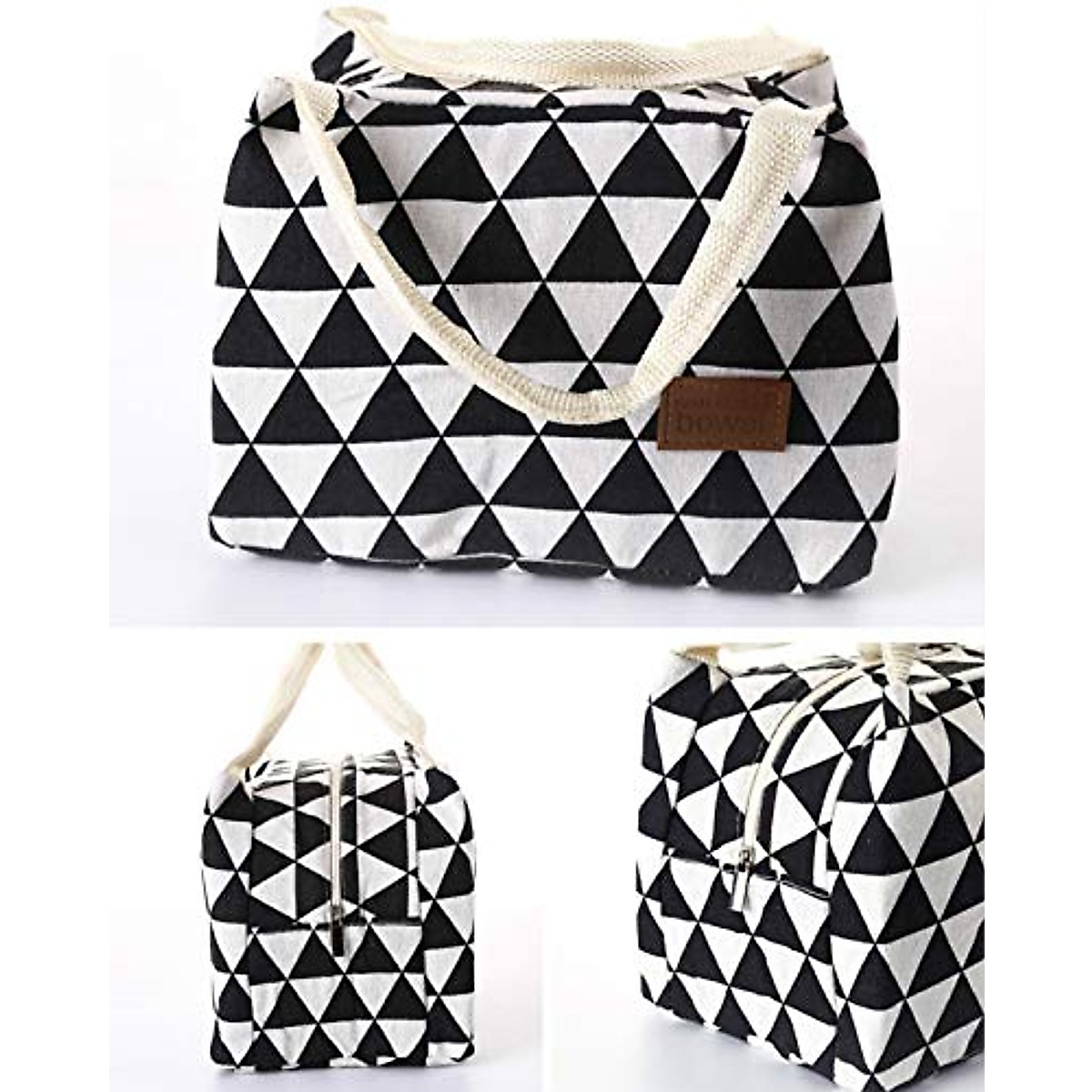 CYSTYL Lunch Bags for Women Insulated Fashionable Lunch Box Large Drinks Holder Reusable Tote Bag for Work School Picnic Hiking Beach Fishing (A)