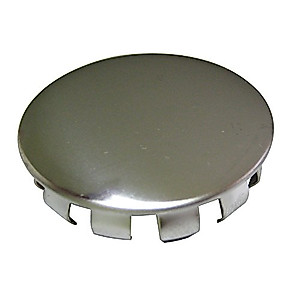 Plumb Pak PP21522 Snap-in Faucet Hole Cover, 1-1/2 in Od, Stainless Steel