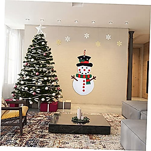 Toyvian Stocking Stuffer 1 Set Dress up Christmas Snowman Christmas Toys Christmas Tree Decorations Christmas Decor Felt Christmas Snowman Ornaments DIY Felt Christmas Ornaments