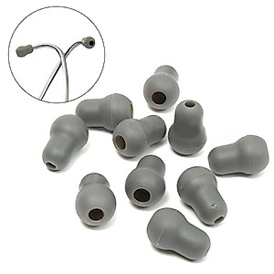 FASTROHY 10Pcs Silicone Soft Earplug Eartips Earpieces for Littmann Stethoscope Reusable Grey