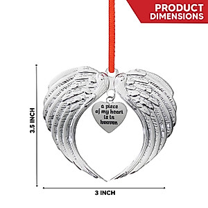 Christmas Ornament in Memory of Loved One – Memorial Ornament for Christmas Tree – Premium Nickel Material – Elegant Ribbon and Packaging