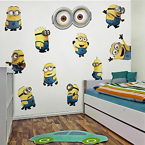 Despicable Me Minions Peel and Stick Wall Decals for Kids Room Decor