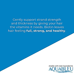 Aquableu Biotin Shampoo – Natural Thickening & Volumizing For Thicker Hair - Infused with coconut oil, keratin, Argan & Jojoba oil - Awapuhi fragrance 8oz