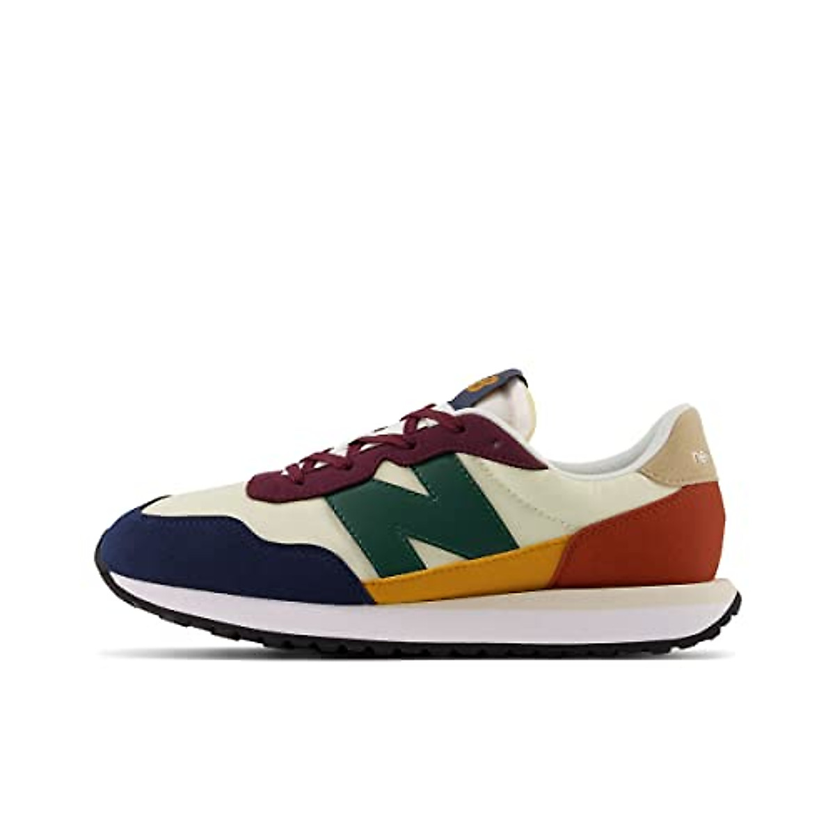 New Balance Kids 237 V1 Lace Up Sneaker, Natural Indigo/Nightwatch Green, 5 US Unisex Big