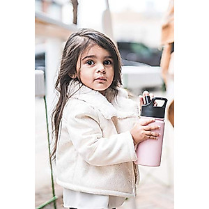 Simple Modern Insulated Straw Lid - Fits All Summit and Hydro Flask Wide Mouth Water Bottle Sizes - Insulated Splash Proof Cap for 10, 12, 14, 16, 18, 20, 22, 24, 32, 40, 64 & 84 oz - Blush