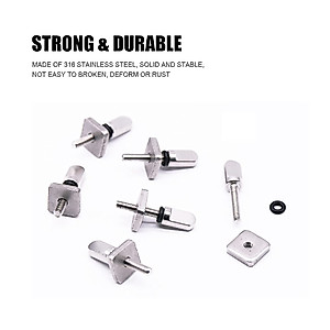 6 Pieces Surfboard Fin Screws, No Tool Stainless Steel Thumb Fin Screw for SUP Surf Longboard Paddleboard and BoardWorks SUP Center Fin Adapters Surfing Accessories