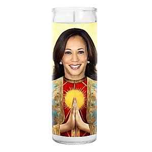 Kamala Celebrity Candles - Unique Gift - Votive Glass Jar White Candle - Handmade Soy Wax Candle - Unique Novelty Gift 2024